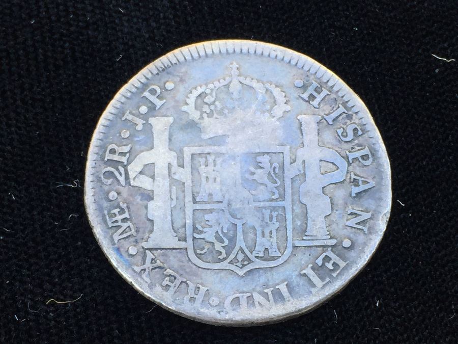 Spanish Silver Coin (Love Token?) Engraved S S - Spain Fernando VII 2 ...