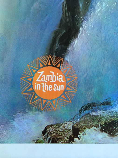 Original Vintage Zambia Travel Poster