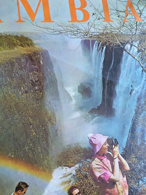 Original Vintage Zambia Travel Poster
