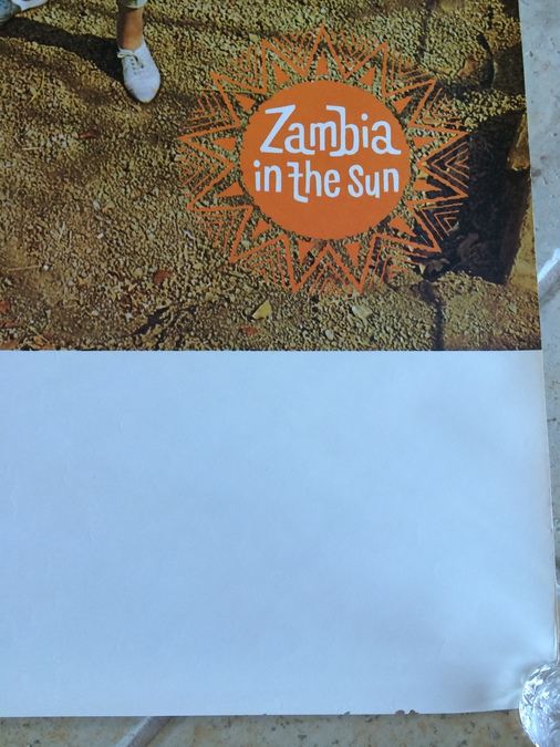 Original Vintage Zambia Travel Poster