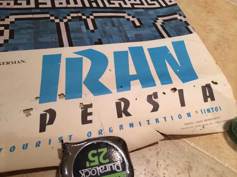 Original Vintage Iran Persia Travel Poster