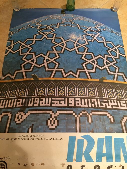 Original Vintage Iran Persia Travel Poster