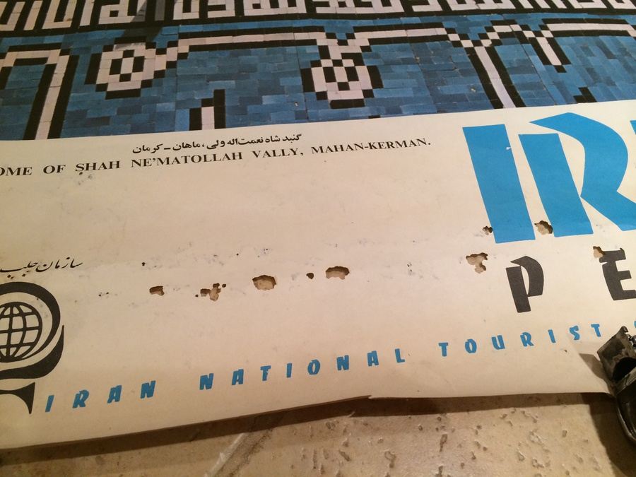 Original Vintage Iran Persia Travel Poster