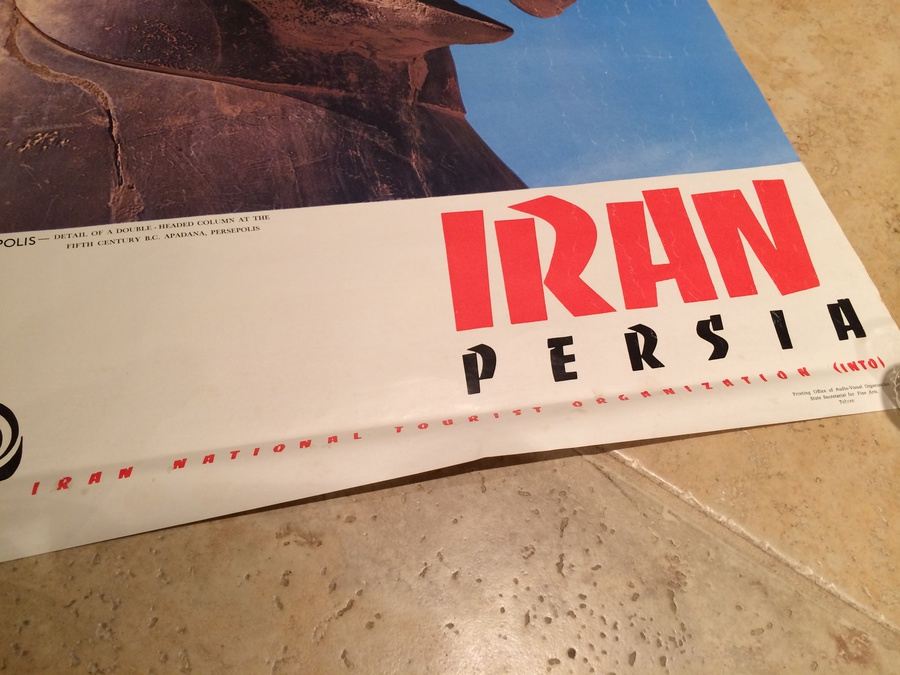 Original Vintage Iran Persia Travel Poster