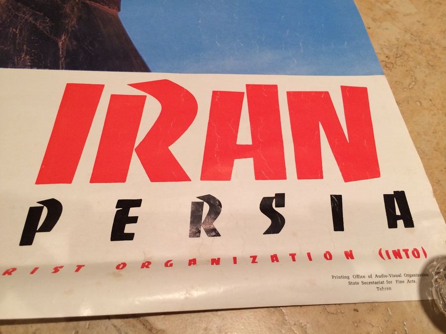 Original Vintage Iran Persia Travel Poster