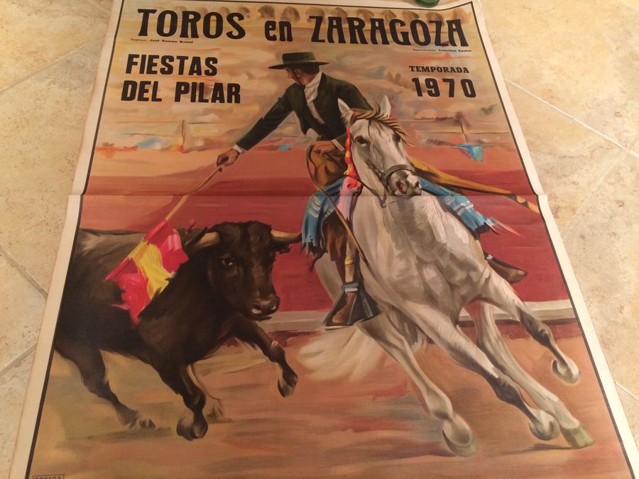 Spanish Bull Fighting Poster 1970