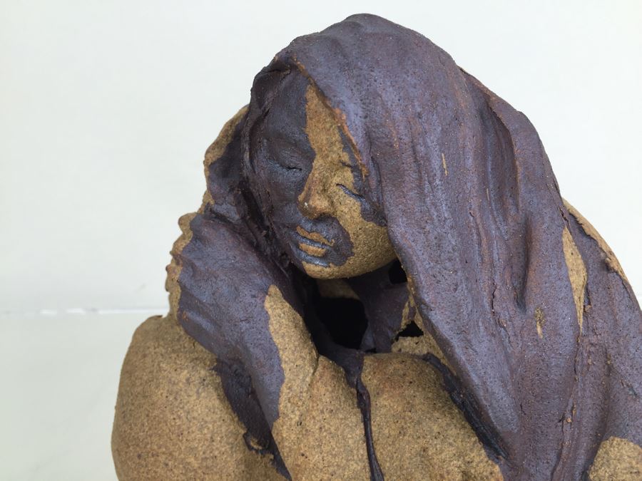 Clay Sculpture Of Woman Signed Ann Burdick-Sowards?