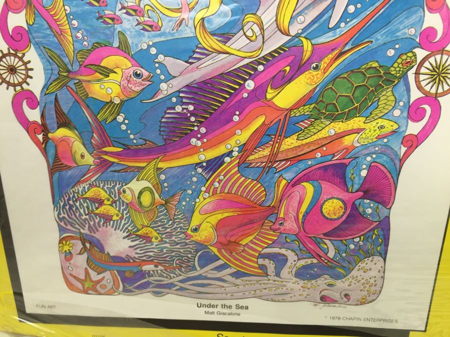 Fun Art Coloring Posters New Sealed Vintage 1976, 1977, 1978 Chapin ...