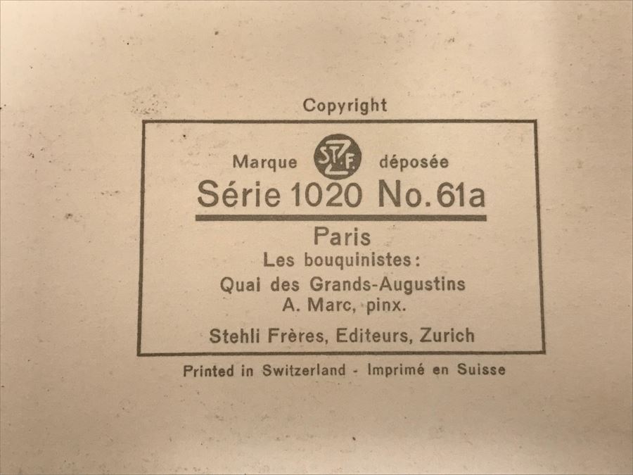 Vintage Original Watercolor Painting Cityscape Signed Marc?