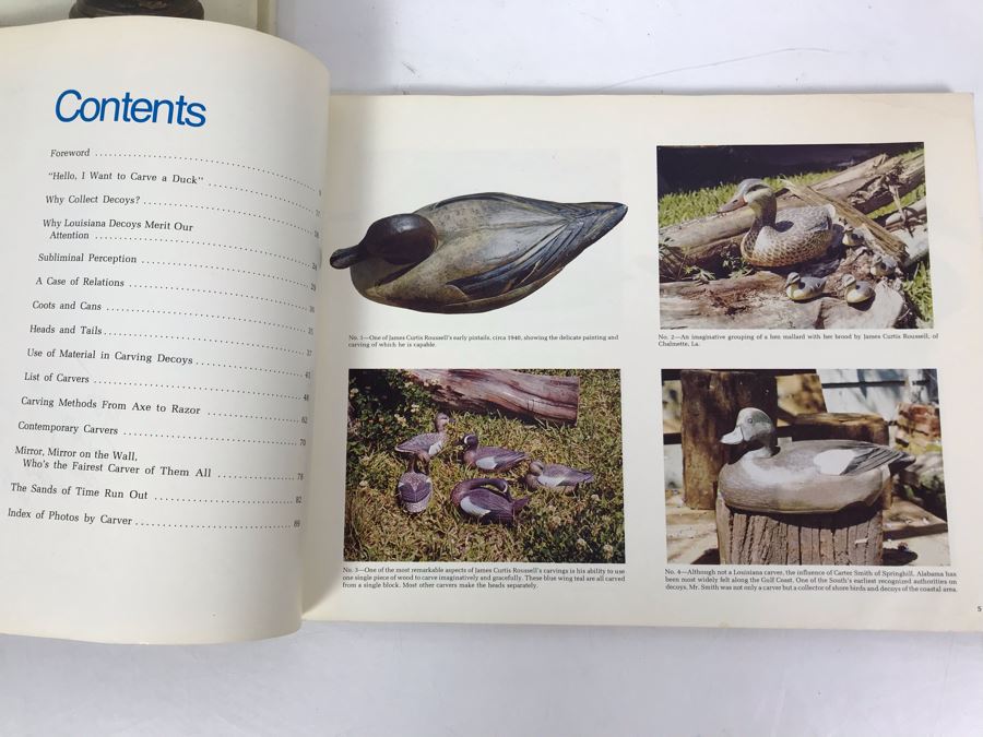 (4) Wooden Duck Decory Carving Books - 3 Books Are SIGNED By Bruce Burk ...