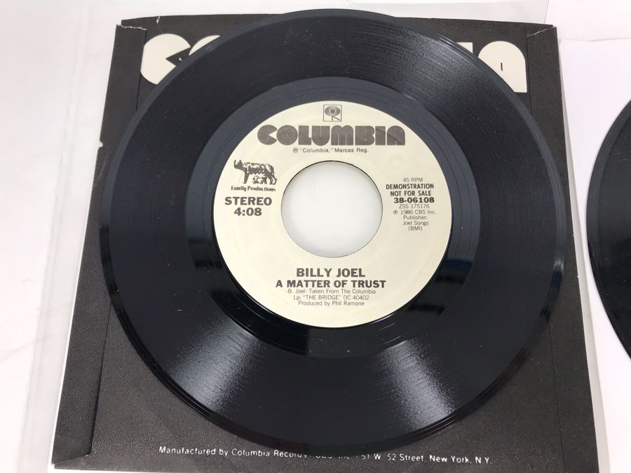 2 Billy Joel Demo Not For Sale 45RPM Vinyl Records A Matter Of Trust 2-billy-joel-demo-not-for-sale-45rpm-vinyl-records-a-matter-of-trust