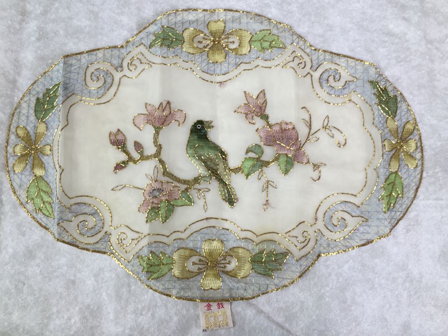 Chinese Silk Embroidery Place Mats