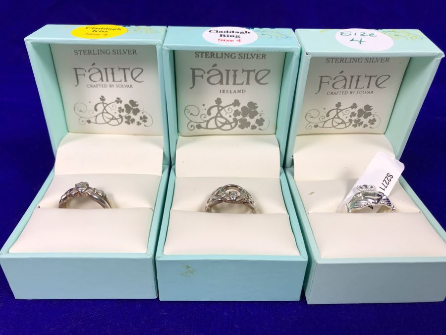 Failte Ireland Sterling Silver Rings By Solvar Jewelry Size 4 Retails 189