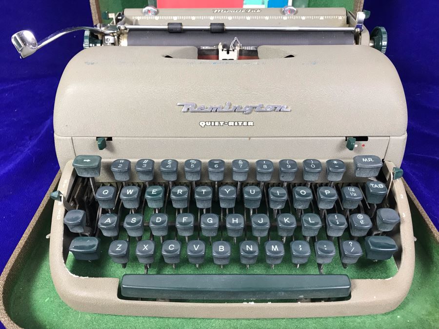 JUST ADDED - Vintage Remington Quiet-Riter Typewriter With Case And Manuals