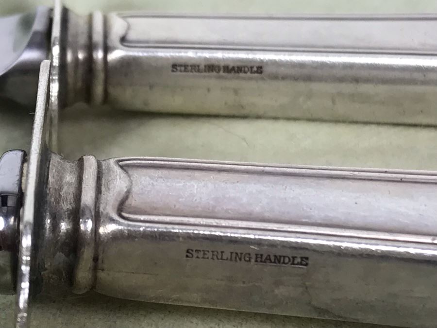 JUST ADDED - Vintage Sterling Silver Handle Carving Set