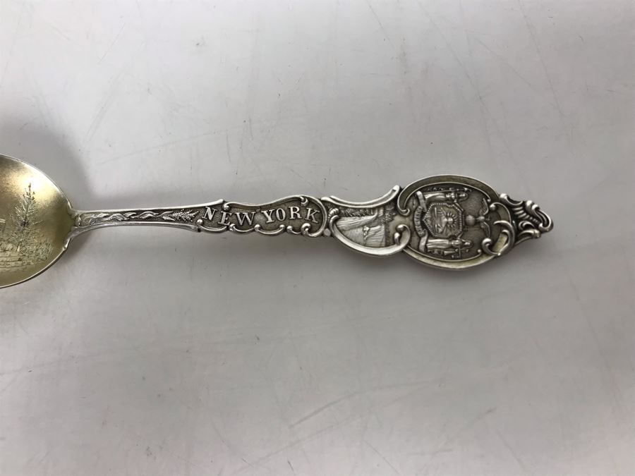 JUST ADDED - Eisenach Germany 800 Silver Tourist Spoon With Handpainted ...