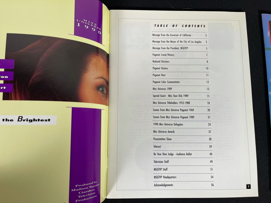 1990 Miss Universe Pageant Script, Signed Mona Grudt (Star Trek Actress ...