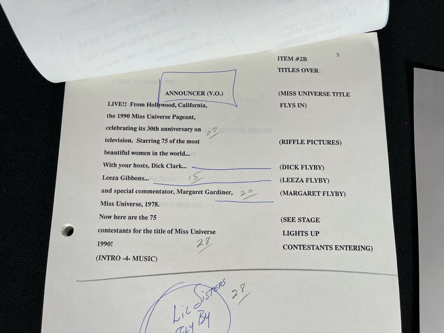 1990 Miss Universe Pageant Script, Signed Mona Grudt (Star Trek Actress ...