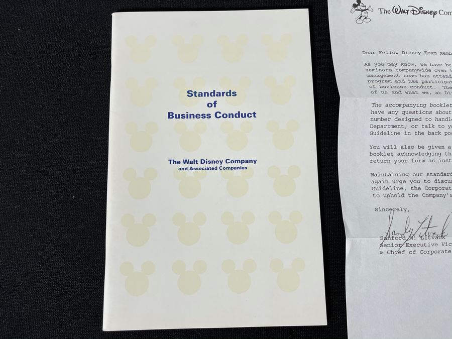 Disneyland Ephermera Standards Of Business Conduct The Walt Disney ...
