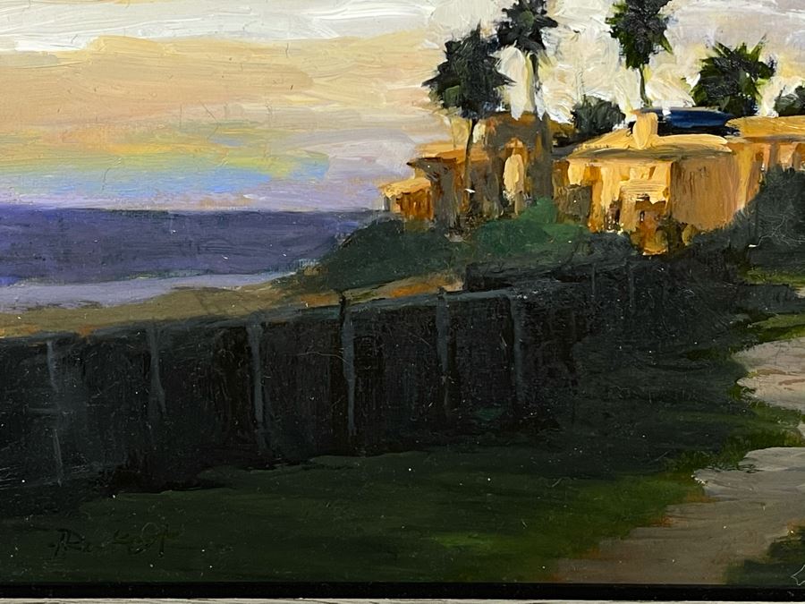 Original Oil Painting Titled 'Along The Fence' Of Terramar Point Beach ...