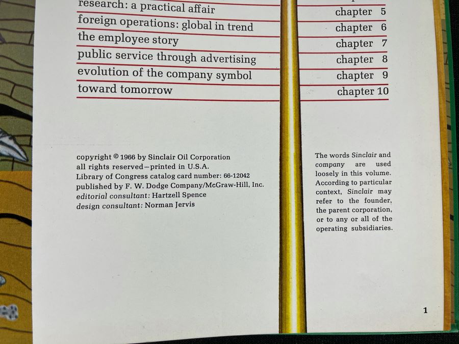 Vintage 1966 Hardcover Book Sinclair Oil Corporation: A Great Name In ...