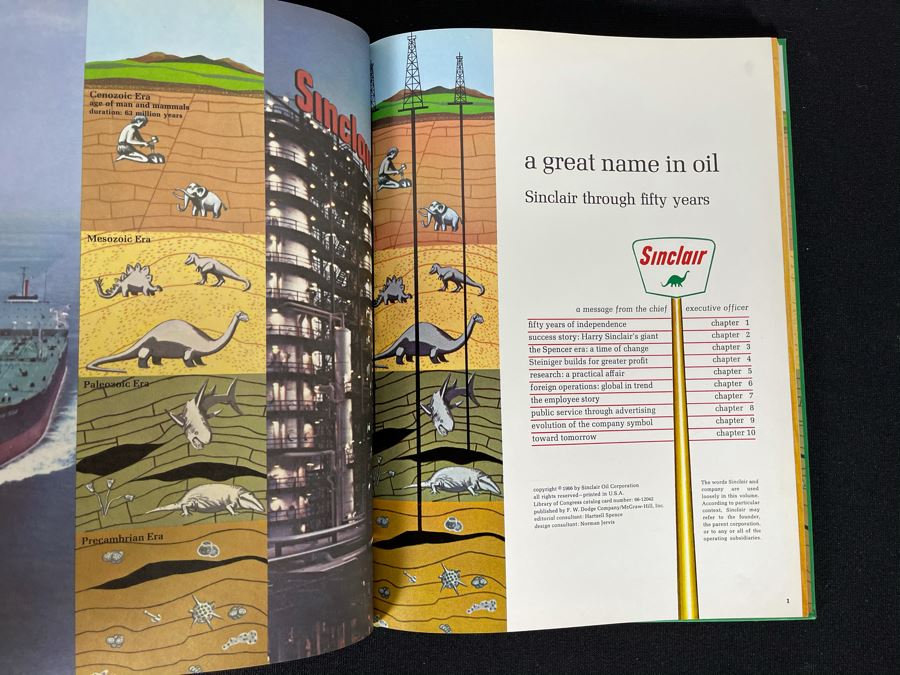 Vintage 1966 Hardcover Book Sinclair Oil Corporation: A Great Name In ...