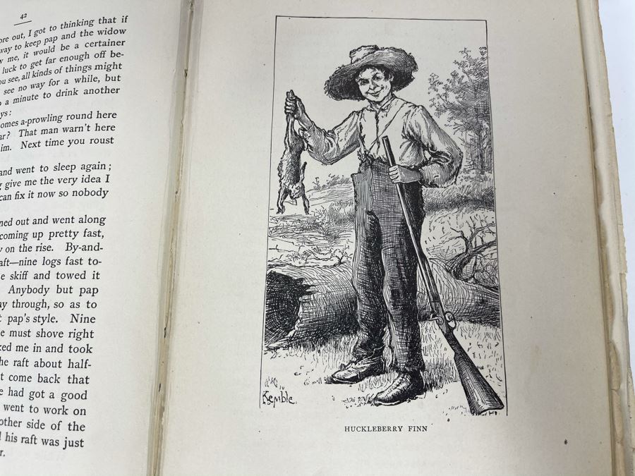 JUST ADDED - Antique 1896 Book The Adventures Of Huckleberry Finn (Tom ...