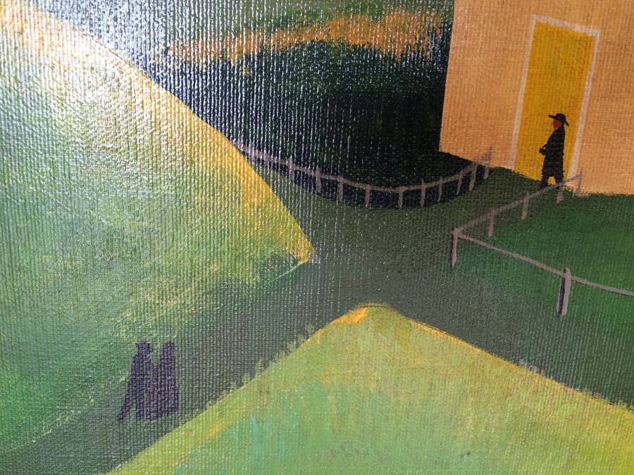 Folk Art Original Oil Painting - Signed Stanwick?