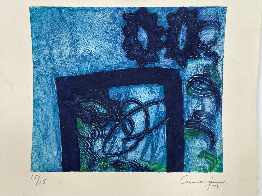 Signed Limited Edition Abstract Print 9 X 8