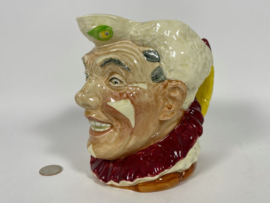1950 Royal Doulton The Clown Toby Jug Mug 6.25H D6322