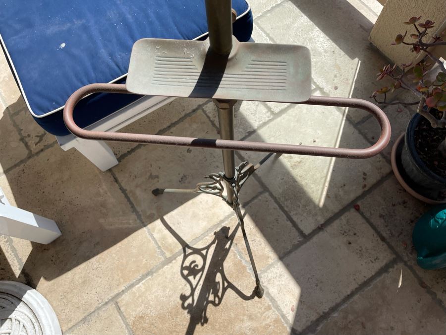 Vintage Brass Gentlemen’s Valet Butler Stand 4’7”