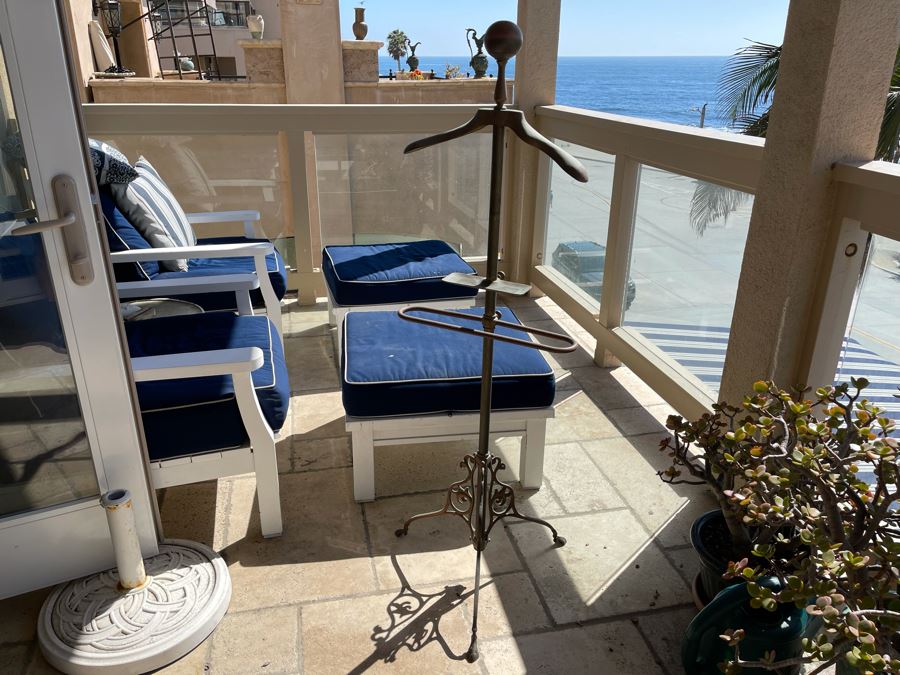 Vintage Brass Gentlemen’s Valet Butler Stand 4’7”