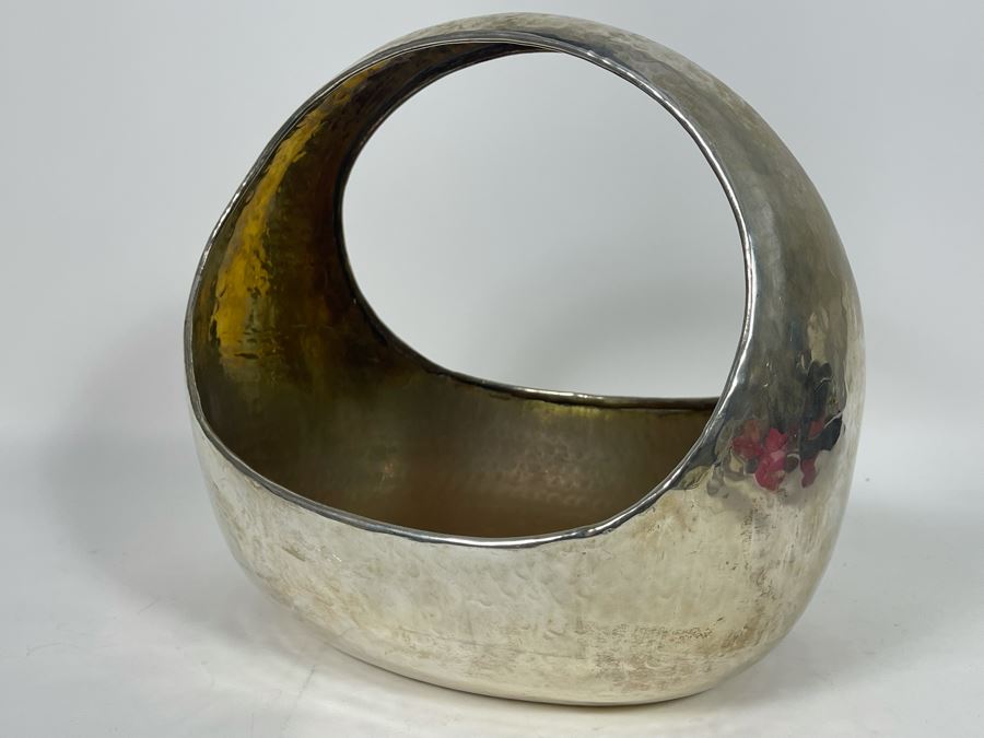 JUST ADDED - Handcrafted Godinger Silversmiths Basket 12.5W X 12.5H