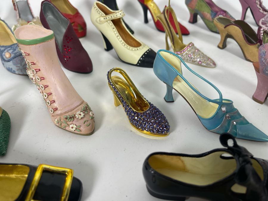 JUST ADDED - Large Collection Of Miniature Shoes Figurines Just The ...
