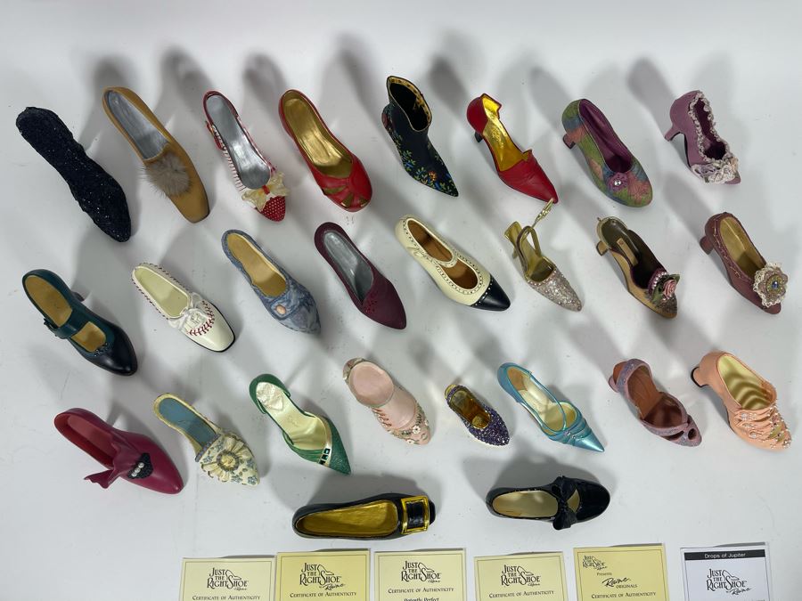 JUST ADDED - Large Collection Of Miniature Shoes Figurines Just The ...