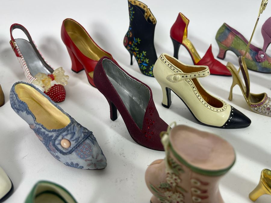 JUST ADDED - Large Collection Of Miniature Shoes Figurines Just The ...