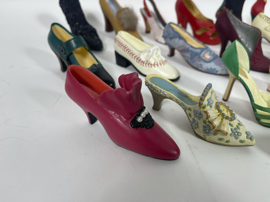 JUST ADDED - Large Collection Of Miniature Shoes Figurines Just The ...