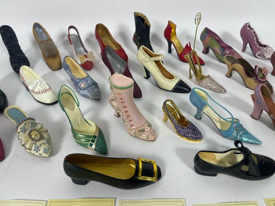 JUST ADDED - Large Collection Of Miniature Shoes Figurines Just The ...