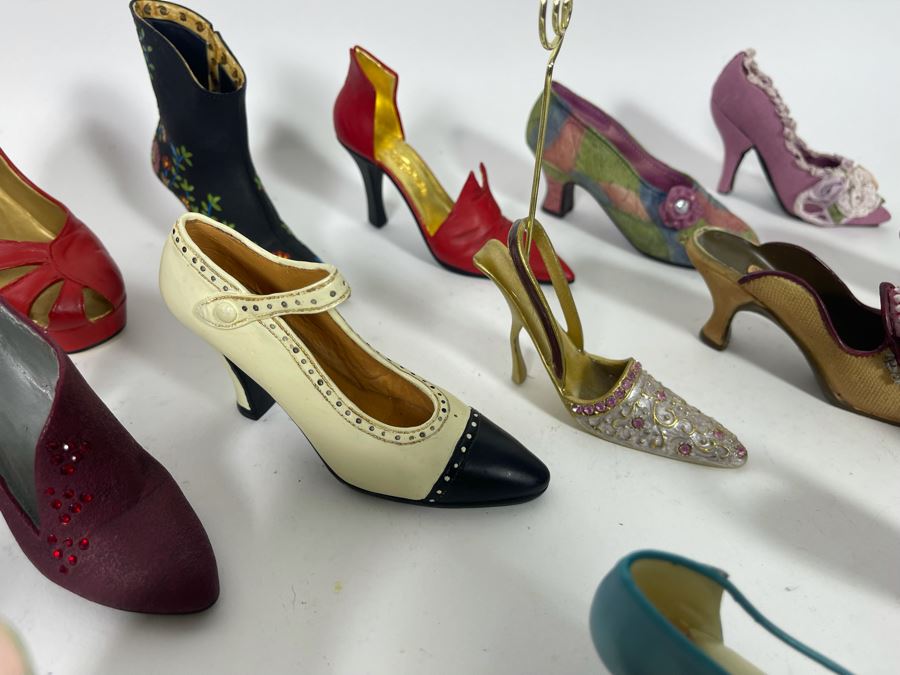 JUST ADDED - Large Collection Of Miniature Shoes Figurines Just The ...
