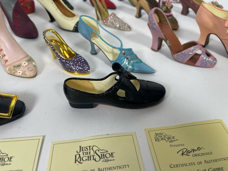 JUST ADDED - Large Collection Of Miniature Shoes Figurines Just The ...