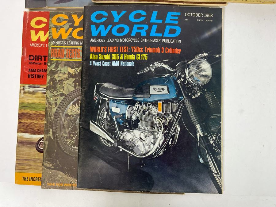 Vintage Cycle World Motorcycle Magazines 1968 & 1969 - See Photos