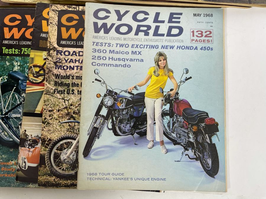 Vintage Cycle World Motorcycle Magazines 1968 & 1969 - See Photos