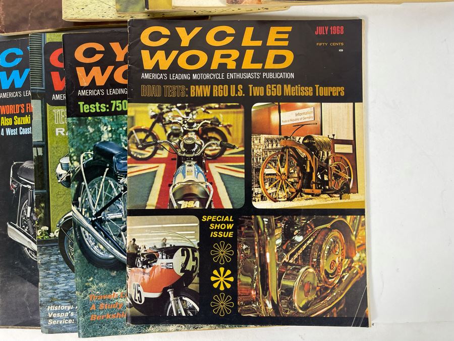 Vintage Cycle World Motorcycle Magazines 1968 & 1969 - See Photos