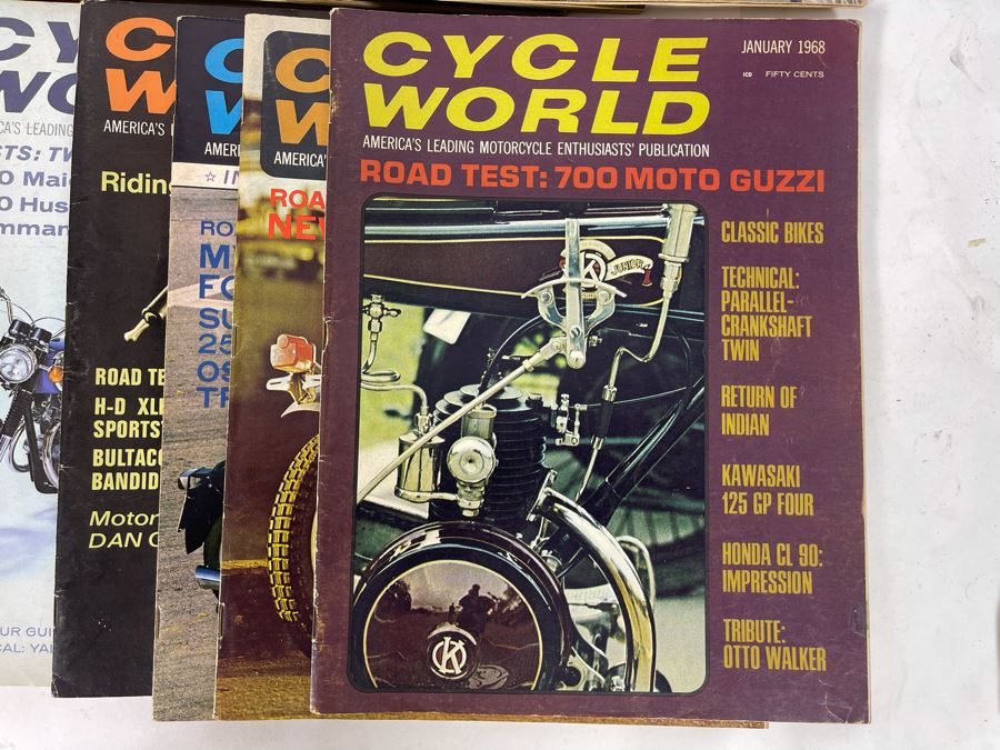Vintage Cycle World Motorcycle Magazines 1968 & 1969 - See Photos