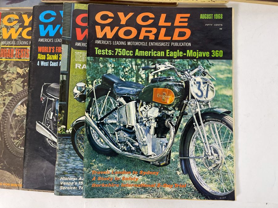 Vintage Cycle World Motorcycle Magazines 1968 & 1969 - See Photos