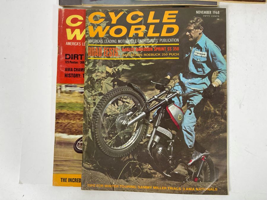 Vintage Cycle World Motorcycle Magazines 1968 & 1969 - See Photos