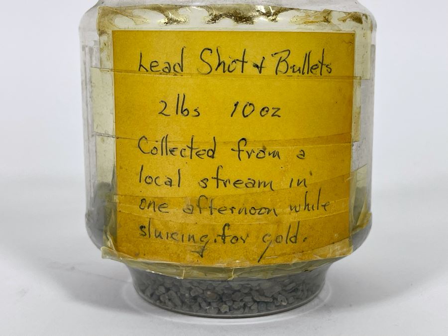 Jar Of Lead Shot And Bullets Collected From Stream While Sluicing For ...