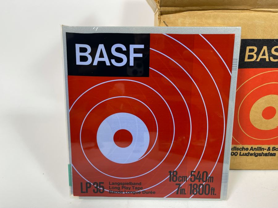 Sealed Set Of Ten BASF Reel To Reel Tapes LP 35