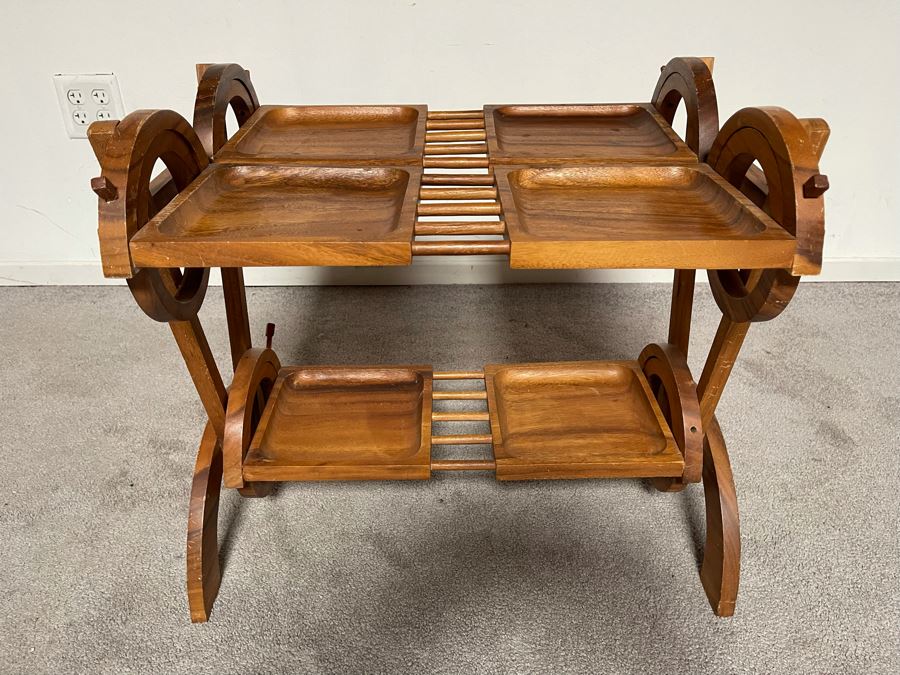 Wooden Server From The Philippines 24W X 17D X 23H