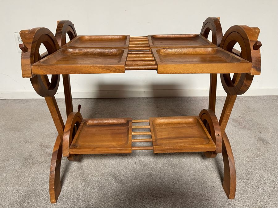 Wooden Server From The Philippines 24W X 17D X 23H